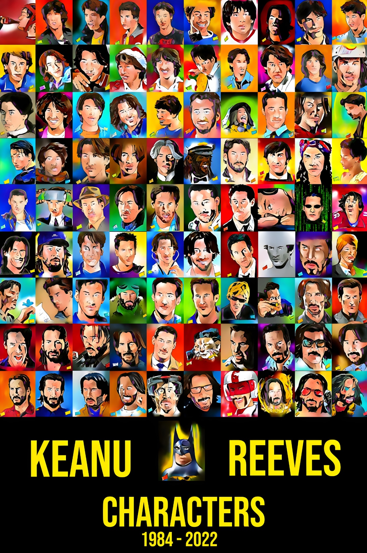 Keanu Reeves Character Portraits 1984-2022 - MistyBeethoven - Keanu ...