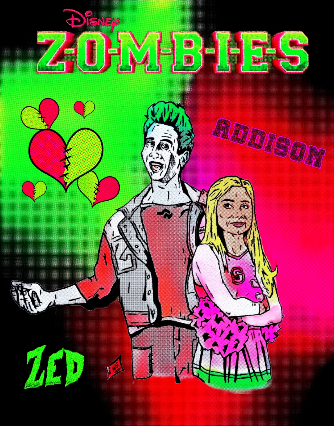 Zed and Addison Fanart - MistyBeethoven - Z-O-M-B-I-E-S (Disney Movies) [Archive of Our Own]